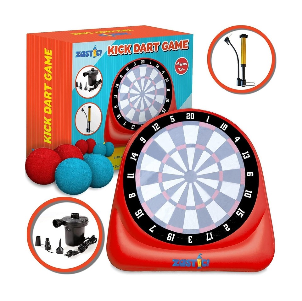 Zastic! The Original Giant 6ft Tall Inflatable Kick Darts Game | Jumbo ...