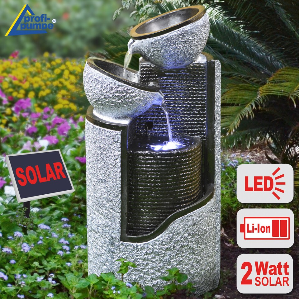 SOLAR WATER FEATURE POND GARDEN FOUNTAIN SOLAR WATER SOLAR POWERED PUMP ...