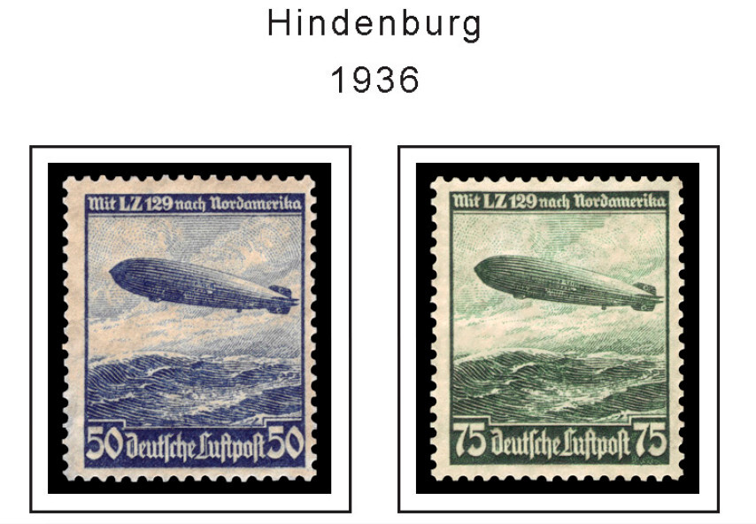 COLOR PRINTED GERMANY III REICH 1933-1945 STAMP ALBUM PAGES (43 illustr ...