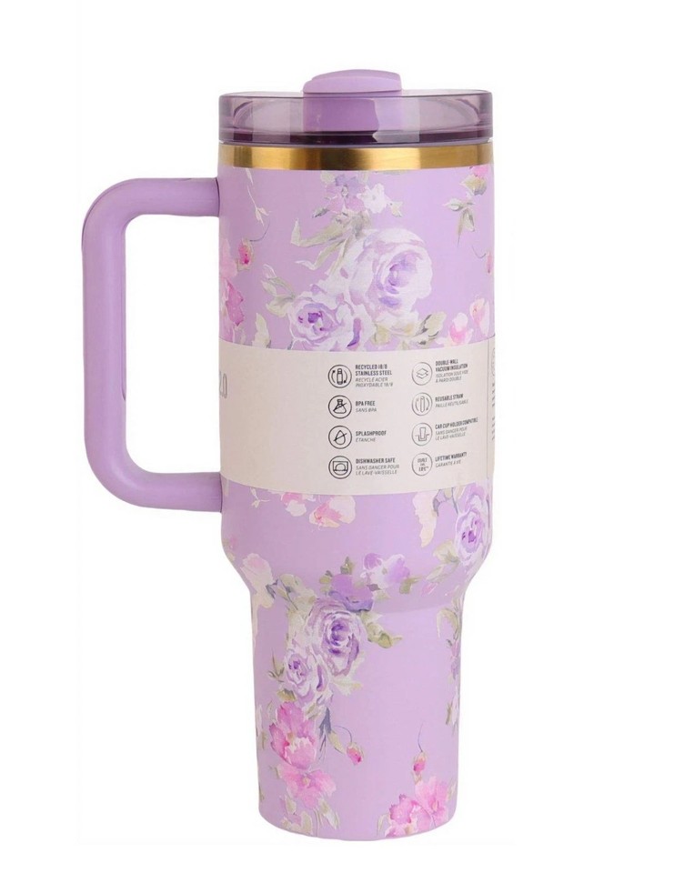Stanley X Love Shack Fancy Cup 40 oz - Happy Thoughts Quencher Rosa ...