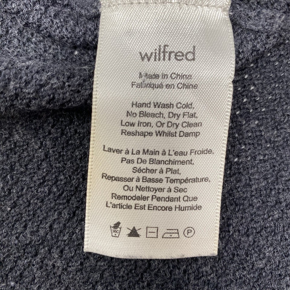 Wilfred Aritzia Womens Black Silk Cotton Cashmere Blend Open Front Knit ...