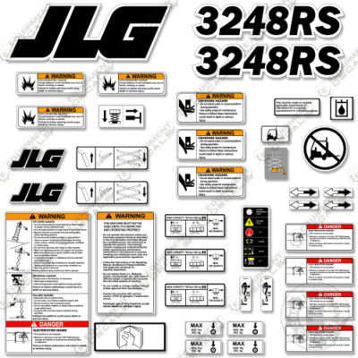 Fits JLG 3248RS Decal Kit Scissor Lift - Warning Sticker Set with Logos ...