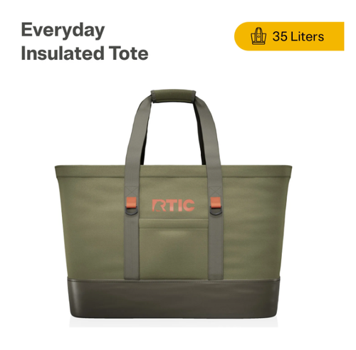 RTIC Everyday Insulated Tote Bag, 35 Ltr Insulated Cooler Bag, Olive | eBay