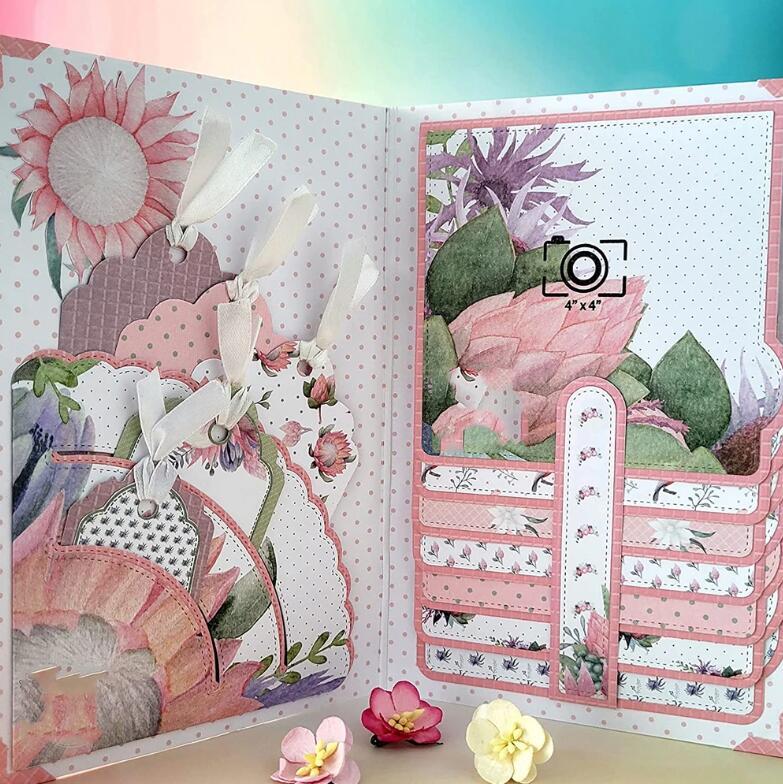 Metal Cutting Dies Waterfall Flap Set Scrapbooking Embossing Paper Card ...