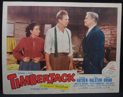 TIMBERJACK 1955 Lobby Card David Brian Sterling Hayden Vera Ralston Lumberjack | eBay