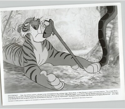 Scene From Animated Film THE JUNGLE BOOK Python & Tiger 1984 Press ...