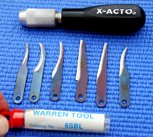 Vintage Warren Tool Whittling Wood Carving New Old Stock 6 Blades w ...