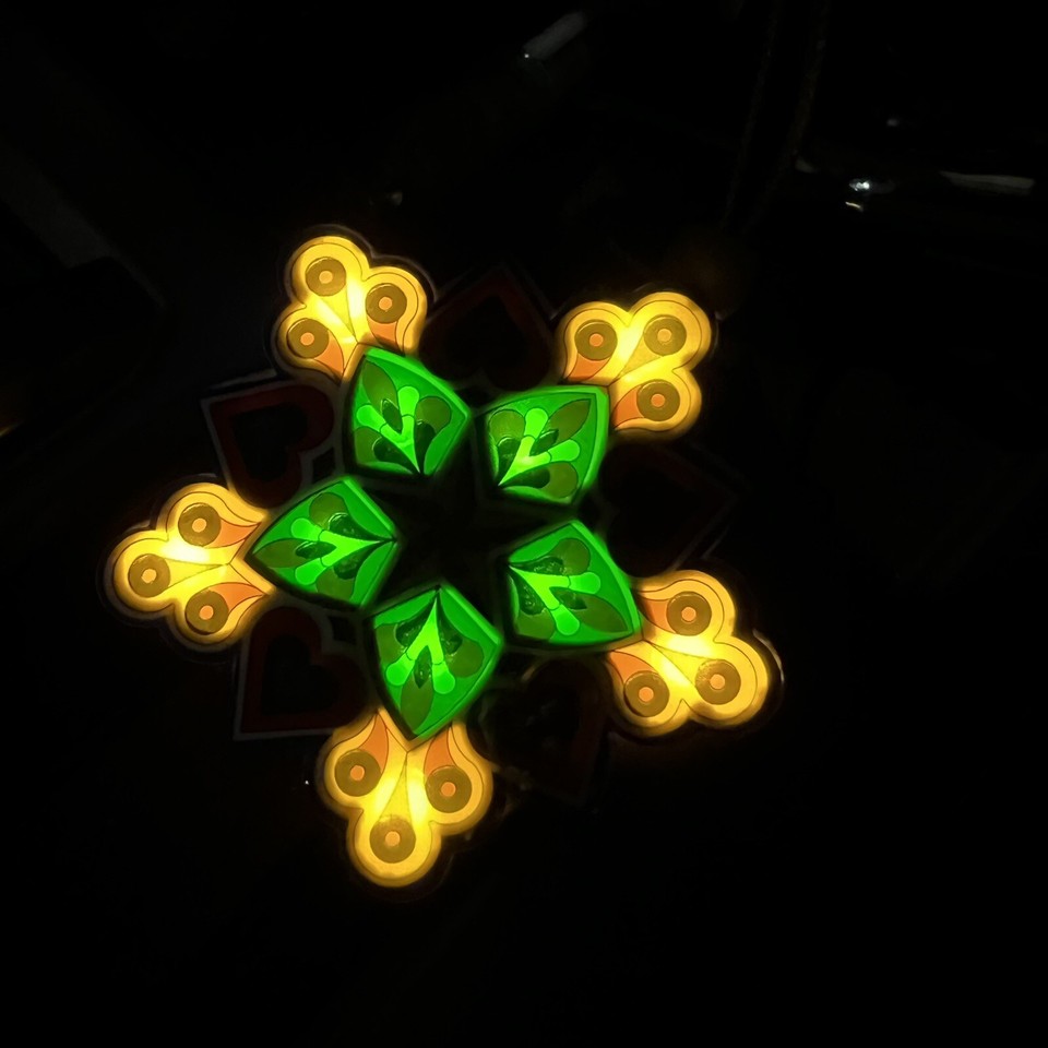 Mini Christmas Lantern Parol Colorful Pattern Blinking Lights USB PLUG ...