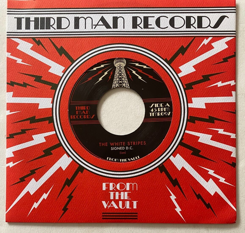 THE WHITE STRIPES Signed D.C. 7" JACK WHITE Third Man Vault LOVE ...
