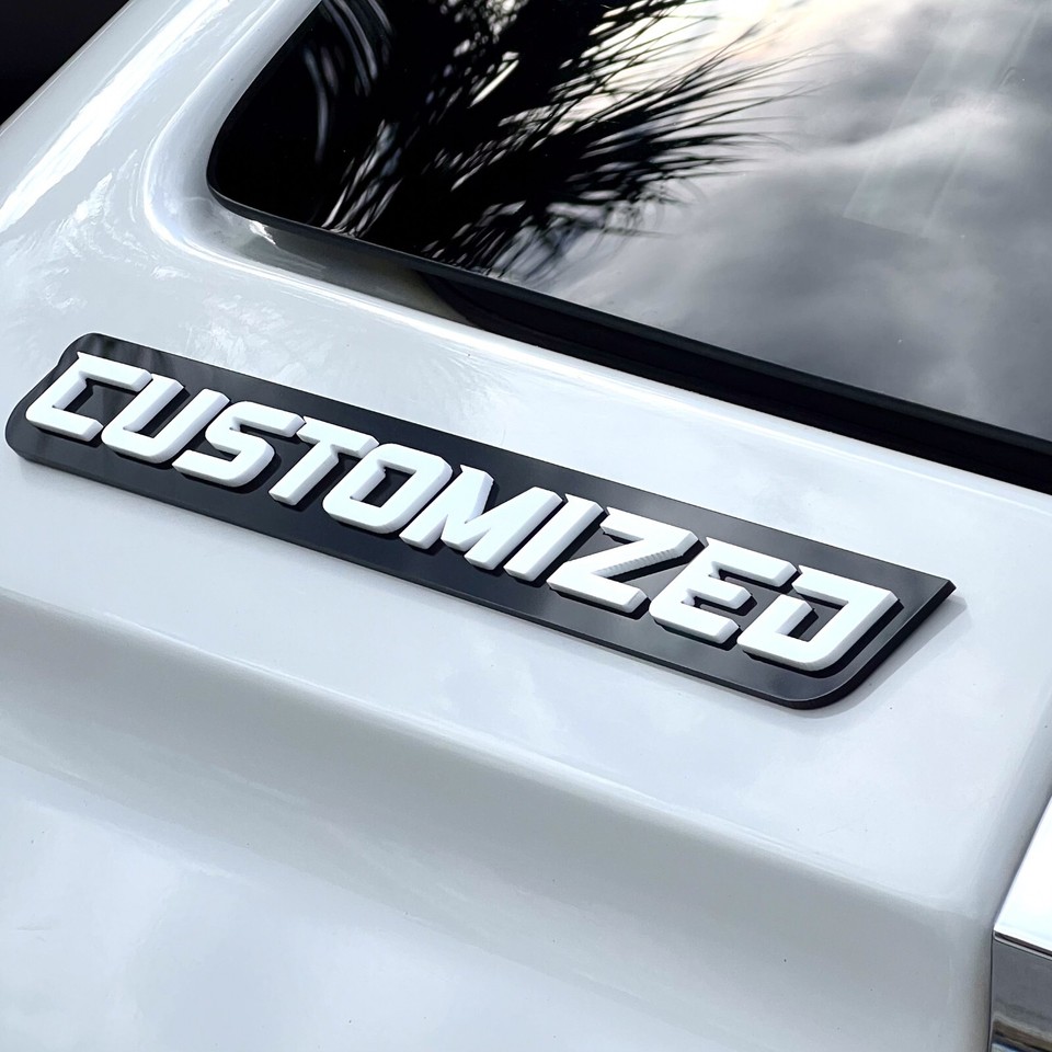 Custom Car Emblem Badge MULTI COLOR Customized Text Names | eBay