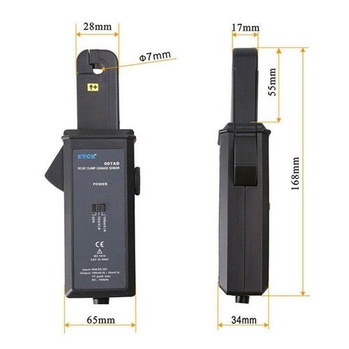 ETCR007AD AC/DC Clamp-on Current Sensor AC High Precision Current Probe ...