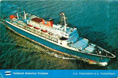 Postcard Steamship "Veendam" & SS "Volendam: - used in 1978 | eBay
