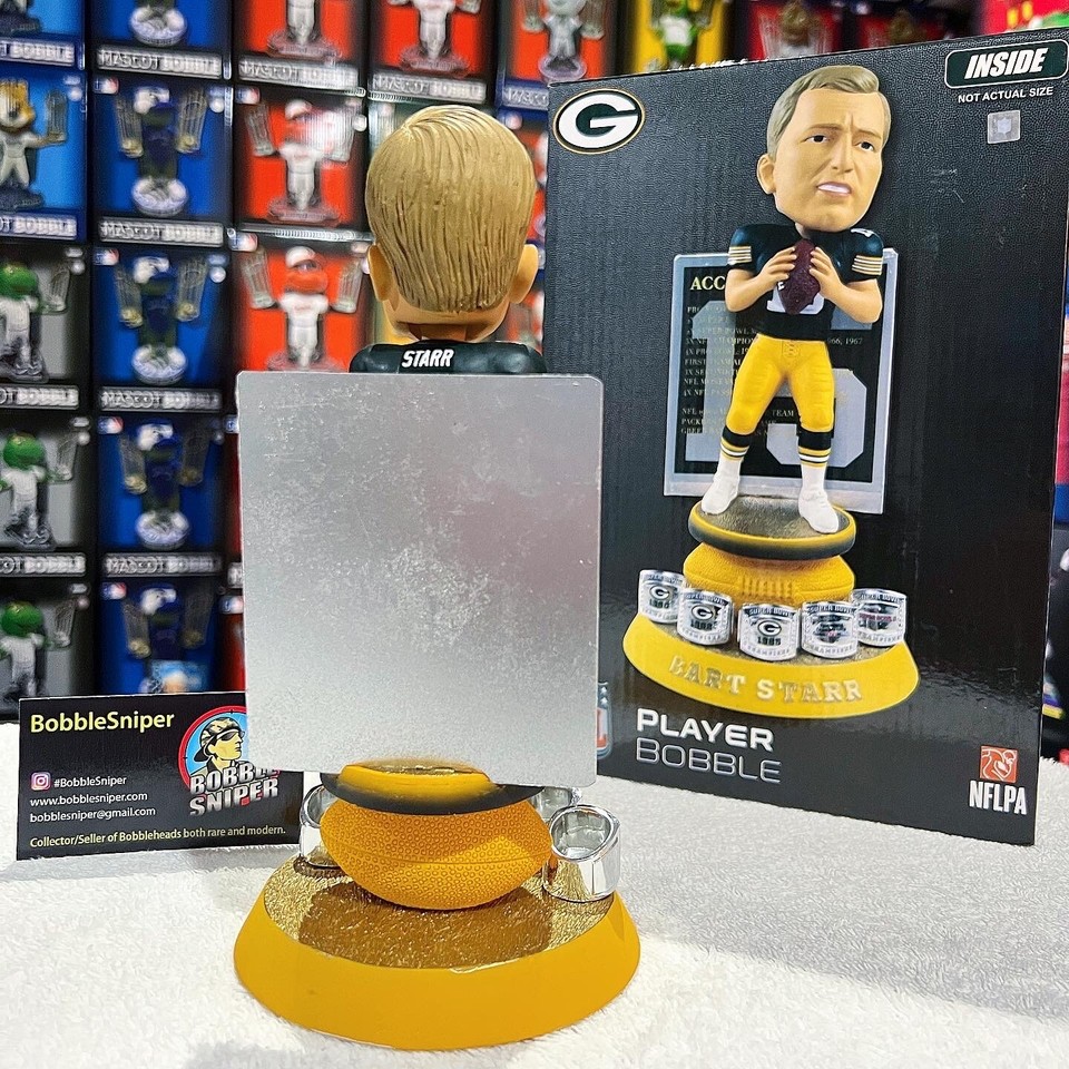 BART STARR Green Bay Packers 5x Super Bowl Champ "Ring Base" NFL ...