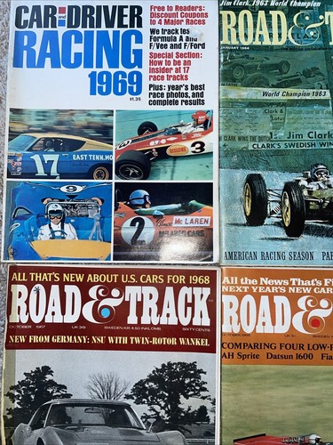 Car & Driver And Road & Track Magazines Lot of 4. Vintage, 1960s | eBay