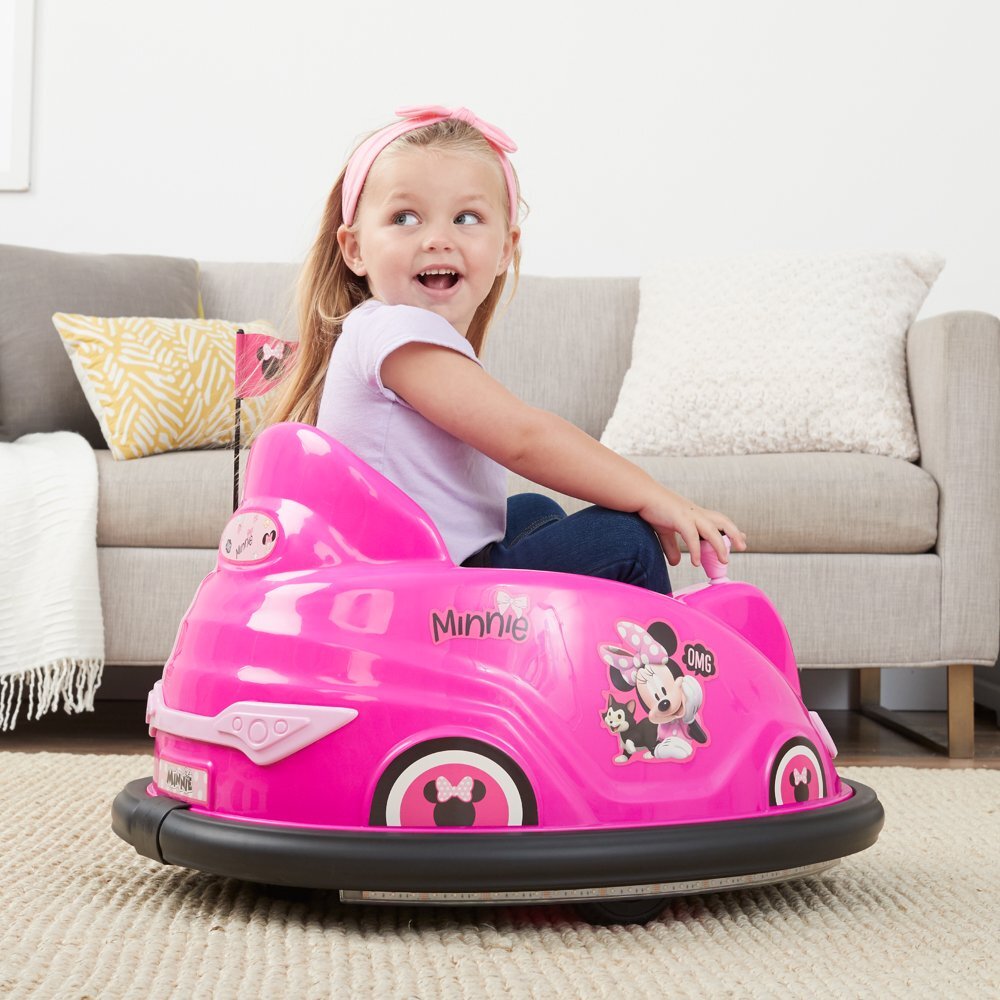 Disney'S Minnie Mouse 6V Bumper Car, Battery Powered Ride Includes ...