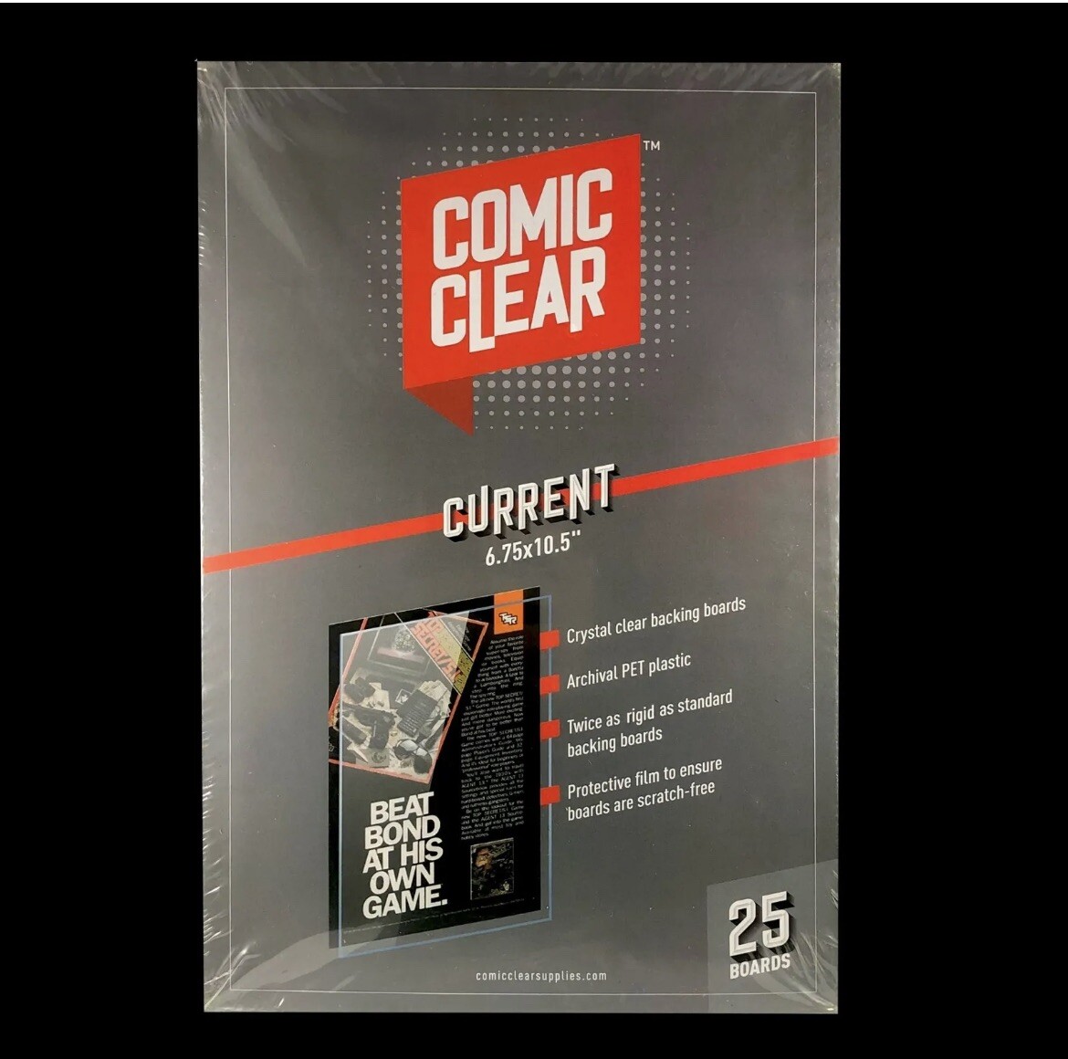 100 Backer boards, Crystal-Clear, Comic Clear Backing Boards - Current ...