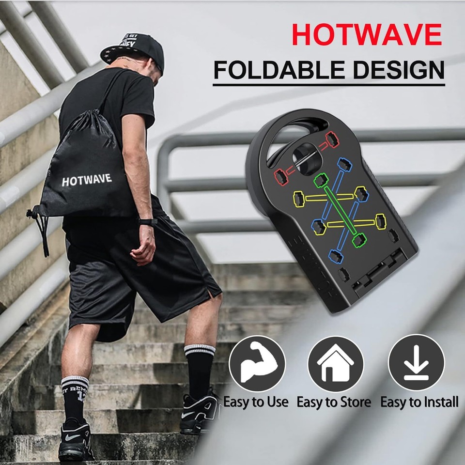 Push up Board Fitness, Portable Foldable 20 in 1 Push up Bar at Home ...