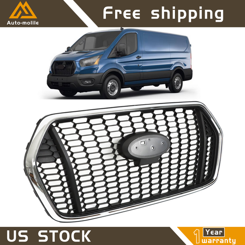 Black+Chrome Front Upper Grille Grill For Ford Transit T150 T250 T350 ...