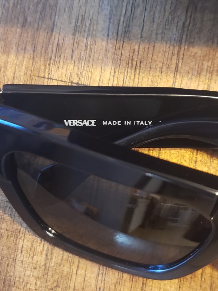 VERSACE VE4464 GB1 87 Black Dark Grey Men's 55 mm Sunglasses - See ...