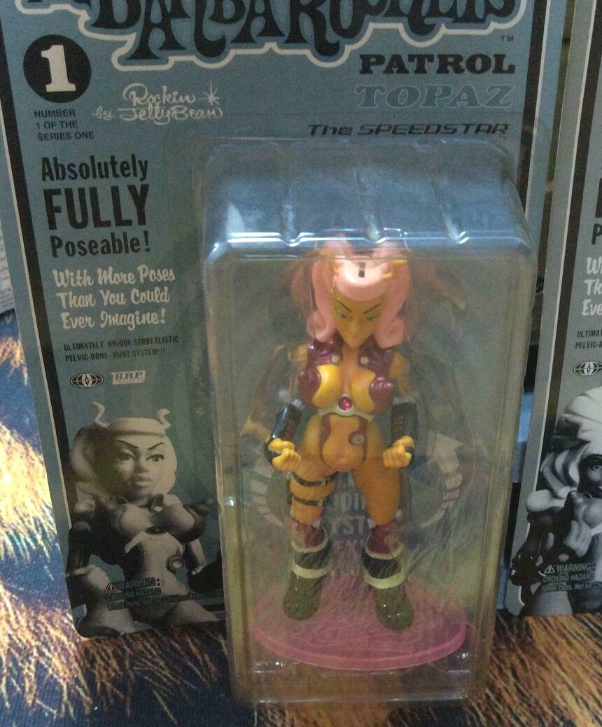 Rockin' Jelly Bean BARBA ROCKETS Figure SAPPHIRE GARNET TOPAZ (Set of 3 ...