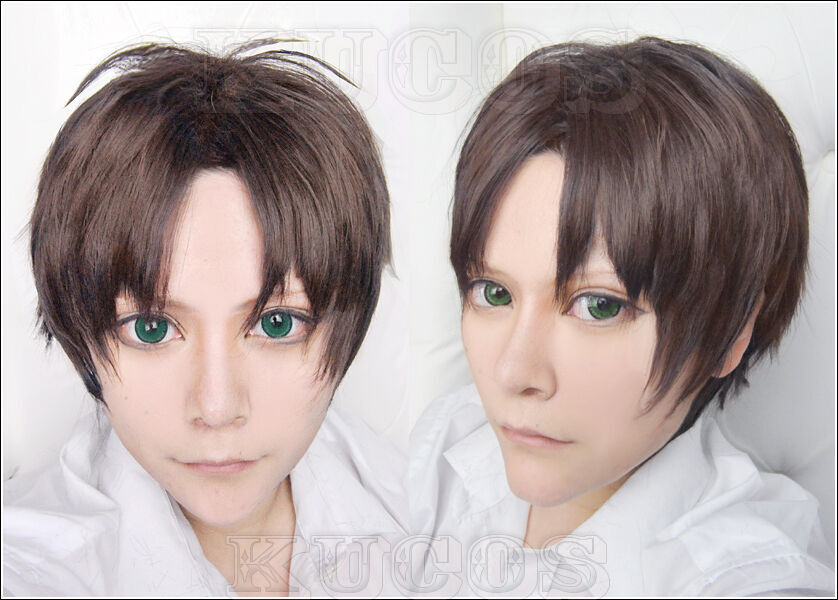 Attack on Titan Shingeki no Kyojin Eren Jäger Jaeger cosplay wig short ...