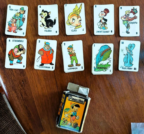 Pinocchio Card Game Vol 2 Vintage 1946 Russell Set Miniature Card Deck ...