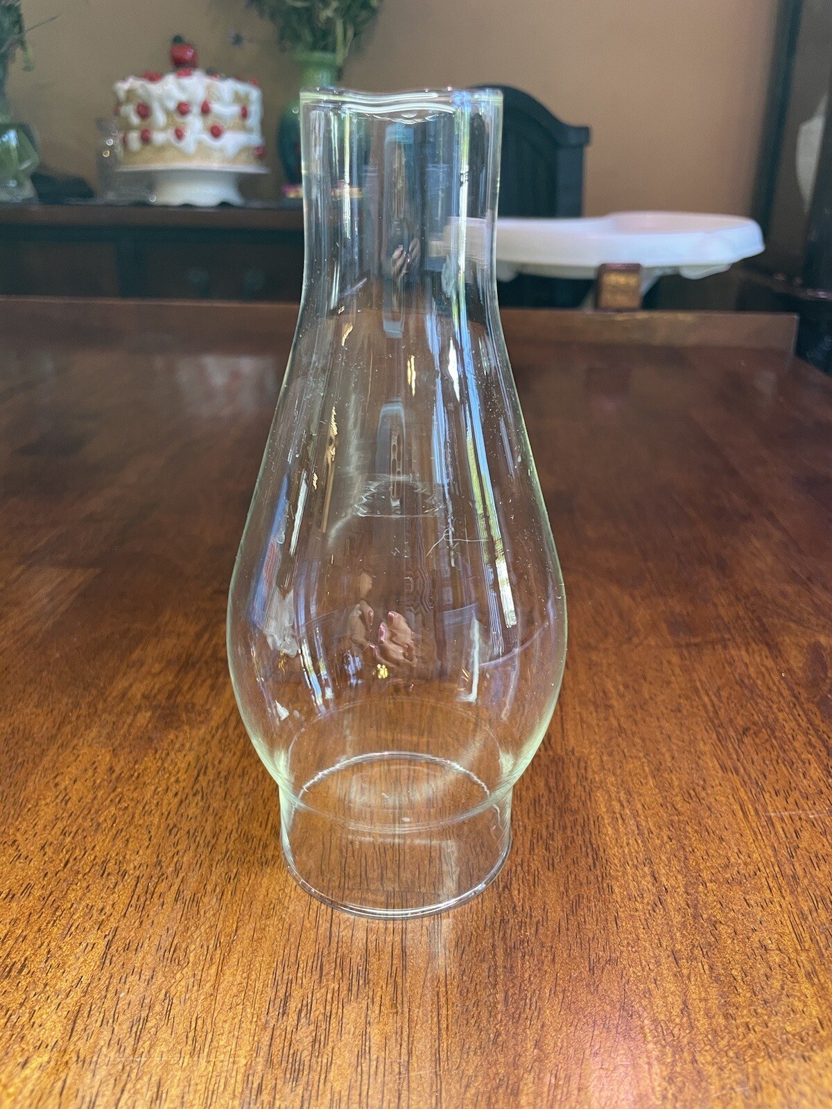 Vintage Clear Glass Oil/Kerosene Lamp Chimney 10”Tall 2 6/8” Diameter ...