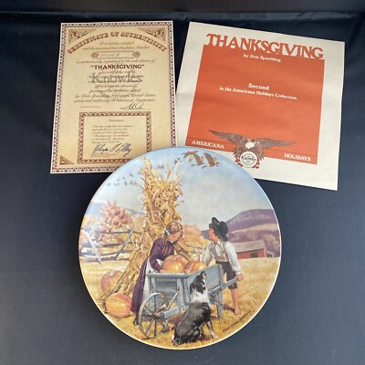 1979 Edwin Knowles THANKSGIVING 2nd in American Holidays Bradford ...