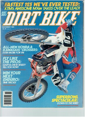 November 1983 Dirt Bike motorcycle magazine KTM 125 Suzuki SP250 500 ...