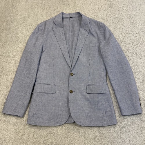 J Crew Ludlow Linen Blend Blazer Jacket Men 36S Blue Somelos ...