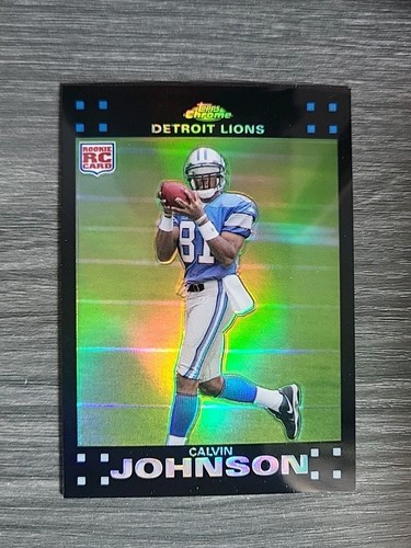 Calvin Johnson 2007 Topps Chrome REFRACTOR Rookie Card #tc200 | eBay
