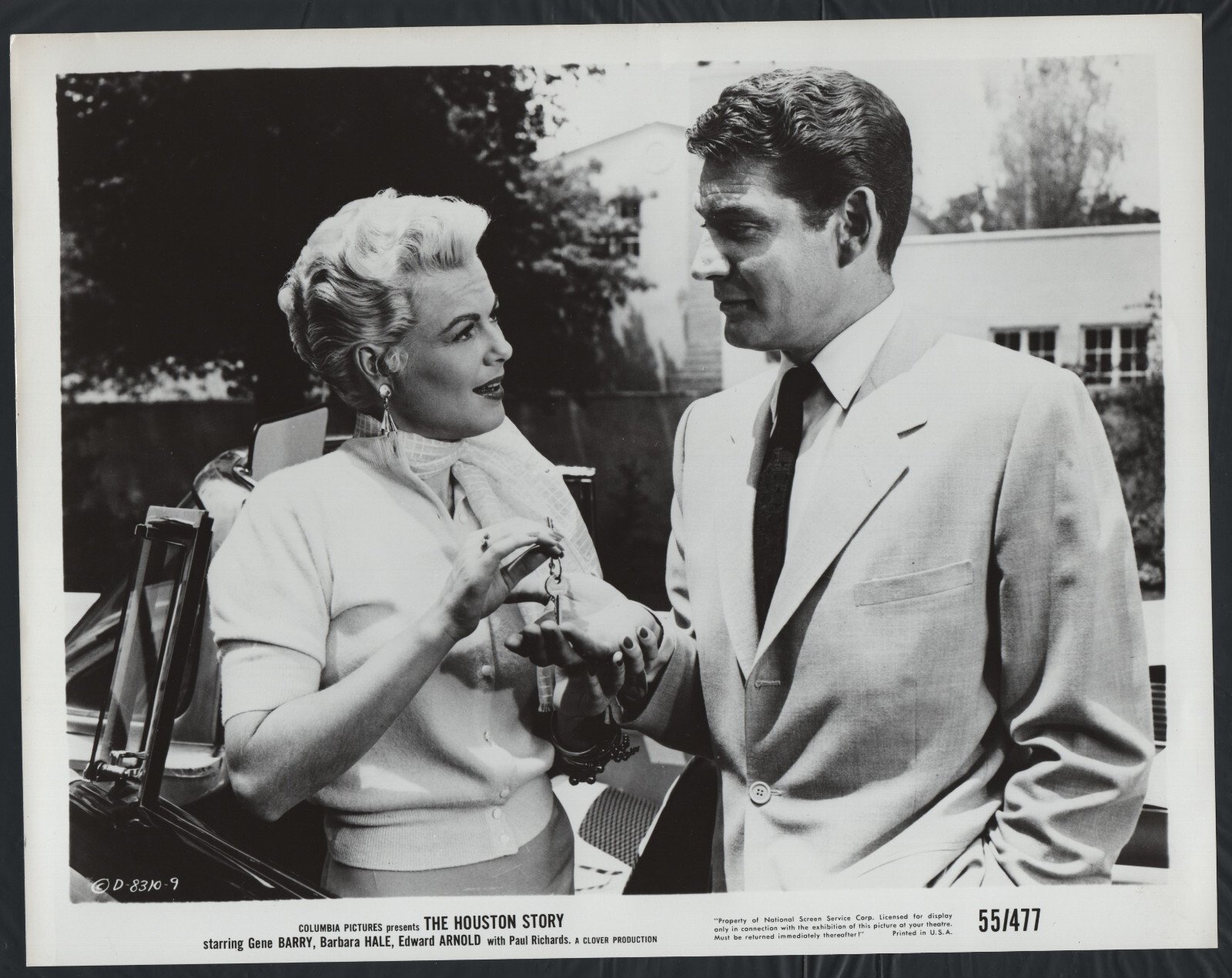BARBARA HALE GENE BARRY in The Houston Story '55 CAR KEYS | eBay