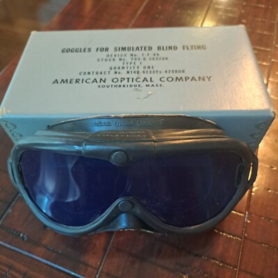 Korean War USN Blind Flying Goggles with Box | eBay