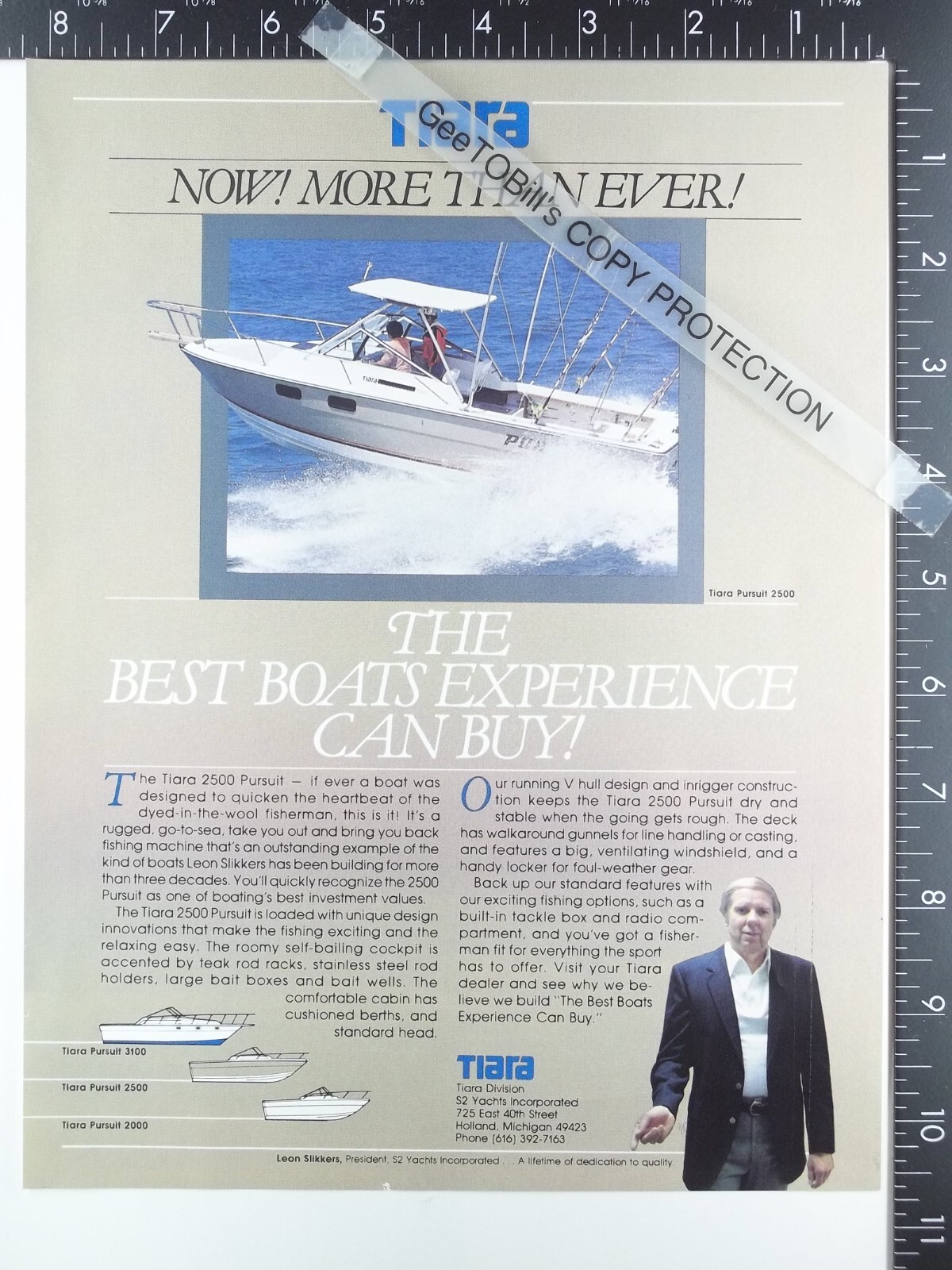 1981 ADVERTISEMENT for Tiara Pursuit 2500 sportfishing boat motor yacht ...
