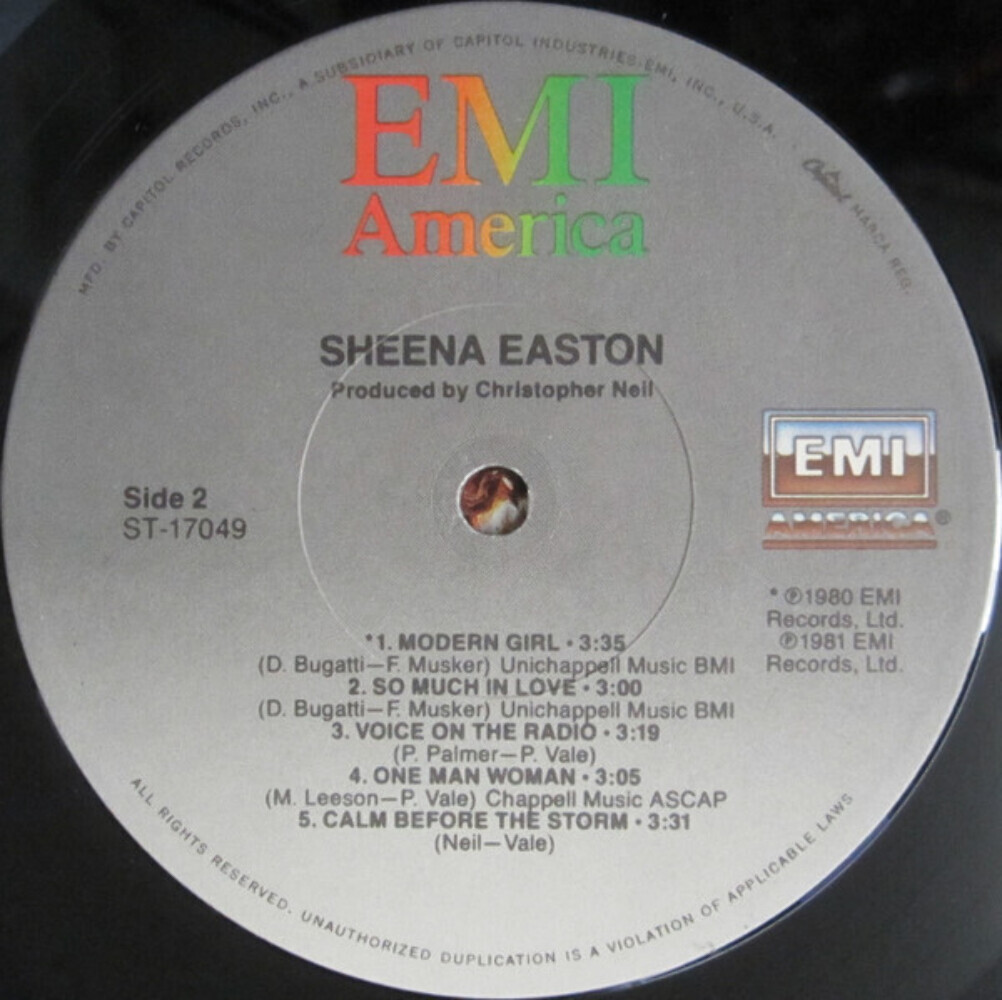 Sheena Easton - Sheena Easton - EMI America - ST-17049 - LP, Album, Win ...