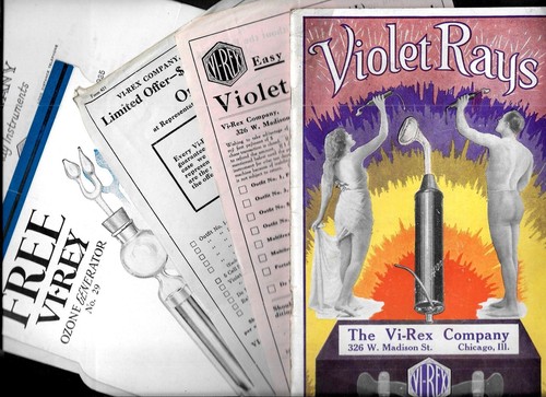 VINTAGE 1923 VI-REX VIOLET RAYS QUACK MEDICAL 60-page BOOKLET & SALES ...
