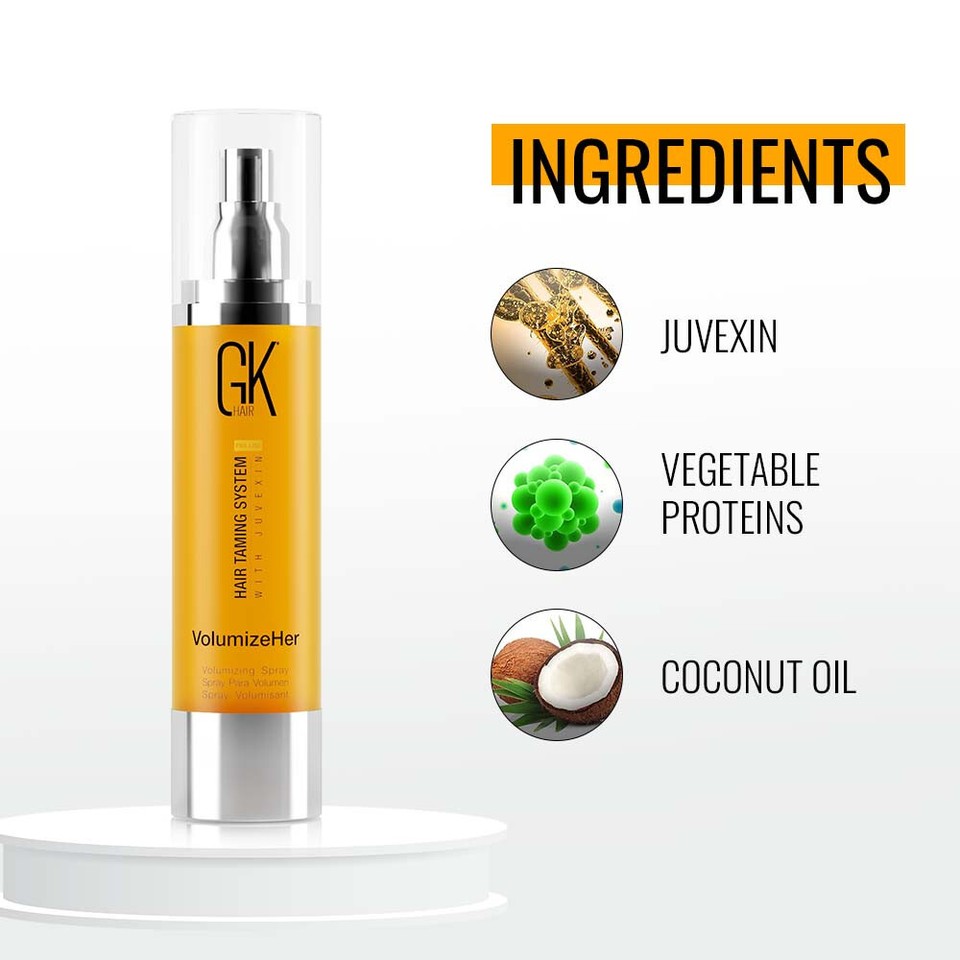 Volumizeher Hair Spray 100ml By GK HAIR Give Shine Provide Extra Volume ...