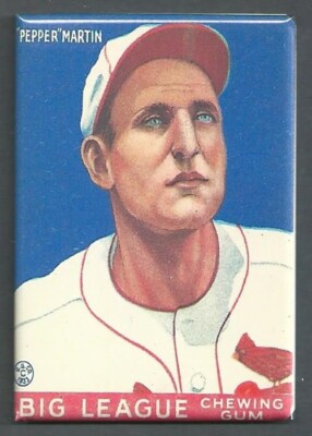 PEPPER MARTIN BASEBALL CARD *2X3 FRIDGE MAGNET* ALL STAR ST LOUIS ...