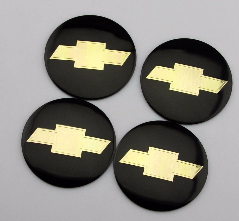 4x 56mm 2.2" Black Emblem Badge Decal Sticker Wheel Center Hub Cap for ...