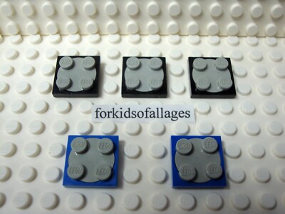 Lego Turntable Lot: Black & Blue 2x2 Plates w/ Old Light Gray Swivel ...