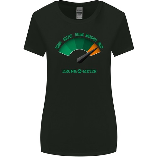T-Shirt Amusant Drunkometer Pour Femmes À Coupe Large De La Saint ...