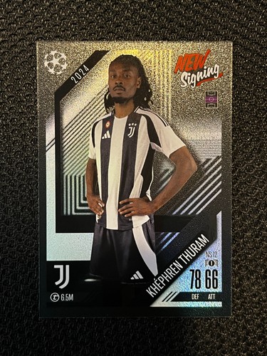 CARD TOPPS MATCH ATTAX 2024/2025 UPGRADE NEW SIGNING THURAM JUVENTUS ...