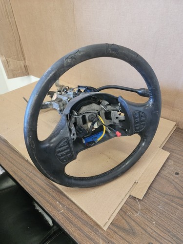 2005-2007 Ford F250 F350 Black Leather Steering Wheel Column Clock ...