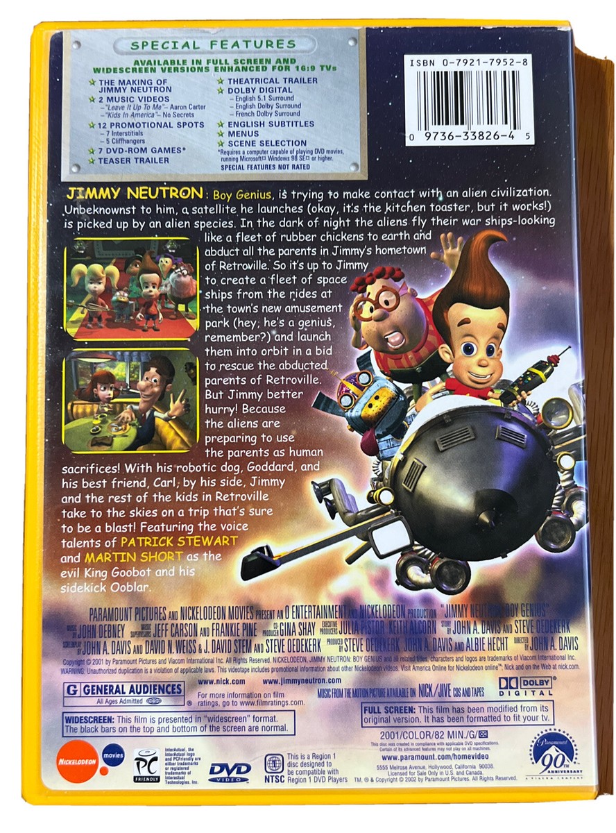 Jimmy Neutron Boy Genius Dvd Cover