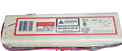 ADVANCE (VH-2Q18-TP-W) MAG BALLAST (2) 18W COMPACT(2-PIN) 277V | eBay