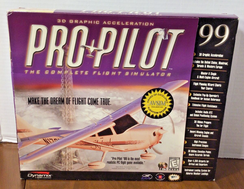 Pro Pilot 99 Complete Flight Simulator 3D Graphic Acceleration PC CD ...