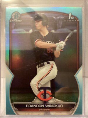 2023 Bowman Draft Brandon Winokur #BDC-69 Chrome Sky Blue Refractor ...