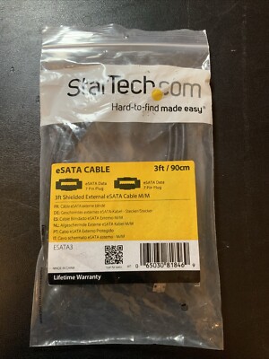 New StarTech eSATA Cable 3 ft. Shielded External eSATA M/M | eBay