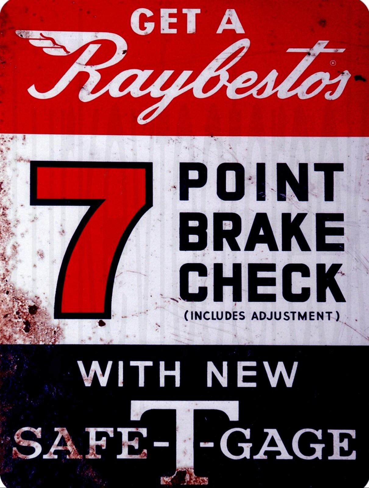 Raybestos 7 Point Brake Check 9" x 12" Metal Sign | eBay