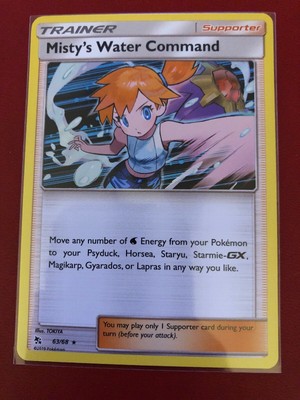 Misty's Water Command Trainer Card - 63/68 - Holo Rare-Hidden Fates-NM ...